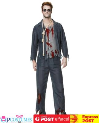 Hangman Zombie Walking Dead Ghoul Horror Mens Halloween Party Costume ...