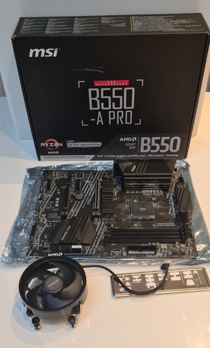 MSI AMD B550-A Pro AM4 DDR4 ATX Motherboard Includes CPU cooler ...