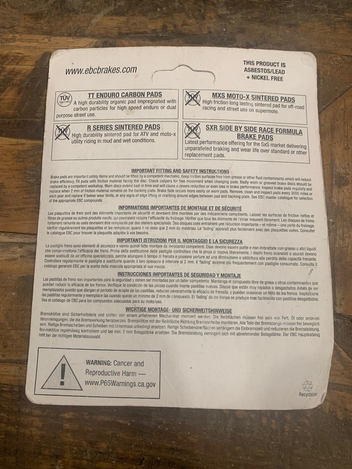 EBC Brake Pads ATV FA84R Off Road Mud & Sand | eBay