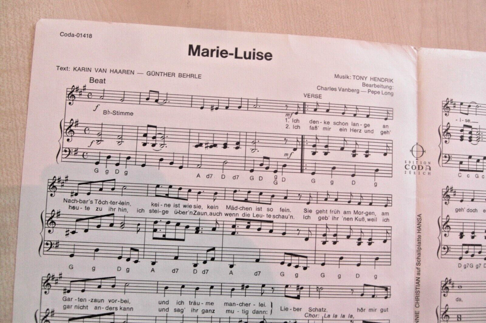 Rare Old Notes Dennie Christian Marie-Luise Edition Coda 1975 With BB ...