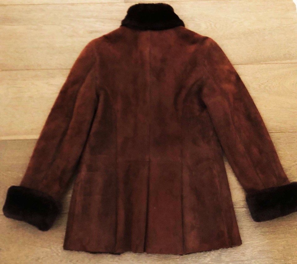 Ralph Lauren Vintage Black Label Brown Shearling Sheepskin Toggle ...