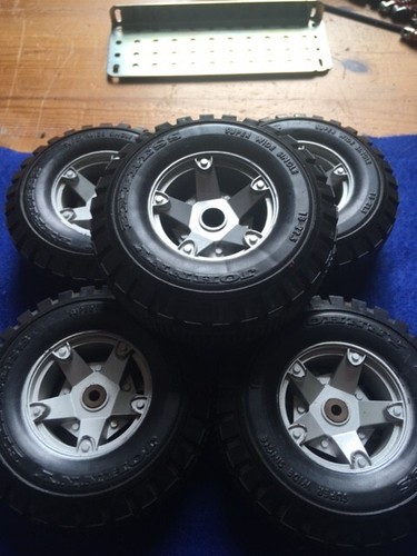 Meccano, 5, compatible hard plastic road wheels.3 3/4 inch diam, 1.5 ...