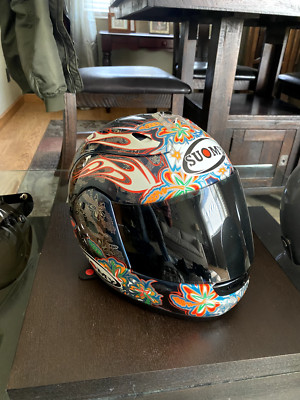 SUOMY Casco Extreme Flower Blue Helmet Size M | eBay