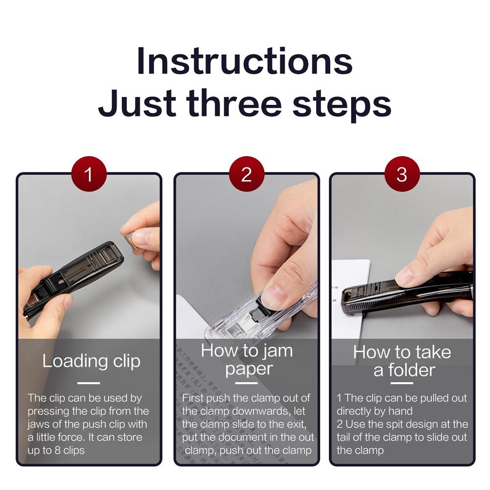 Binding Supplies School Binding Push Clamp Paper Cliper Clip Refills | eBay