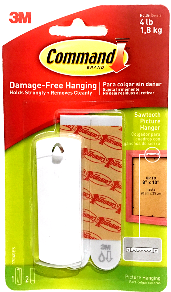 3M COMMAND Designer Hooks Large Medium Small With Strips Damage Free ...
