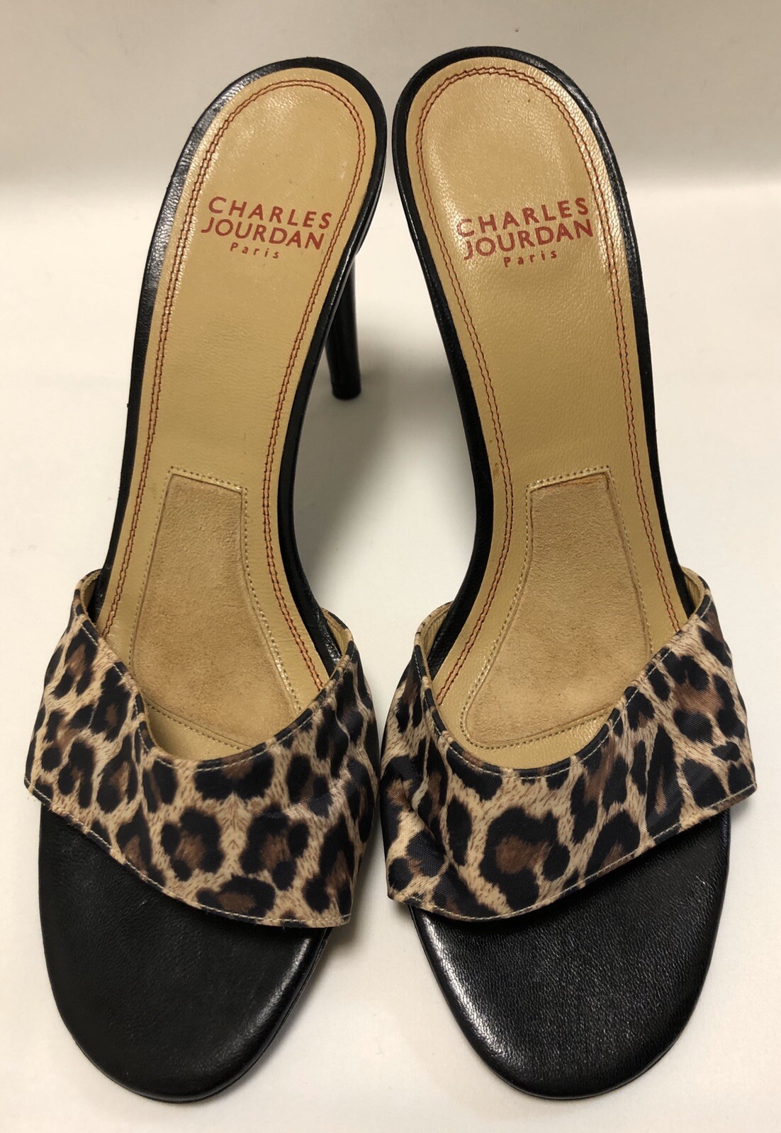 Charles Jordan Leopard Print Heels - Gem