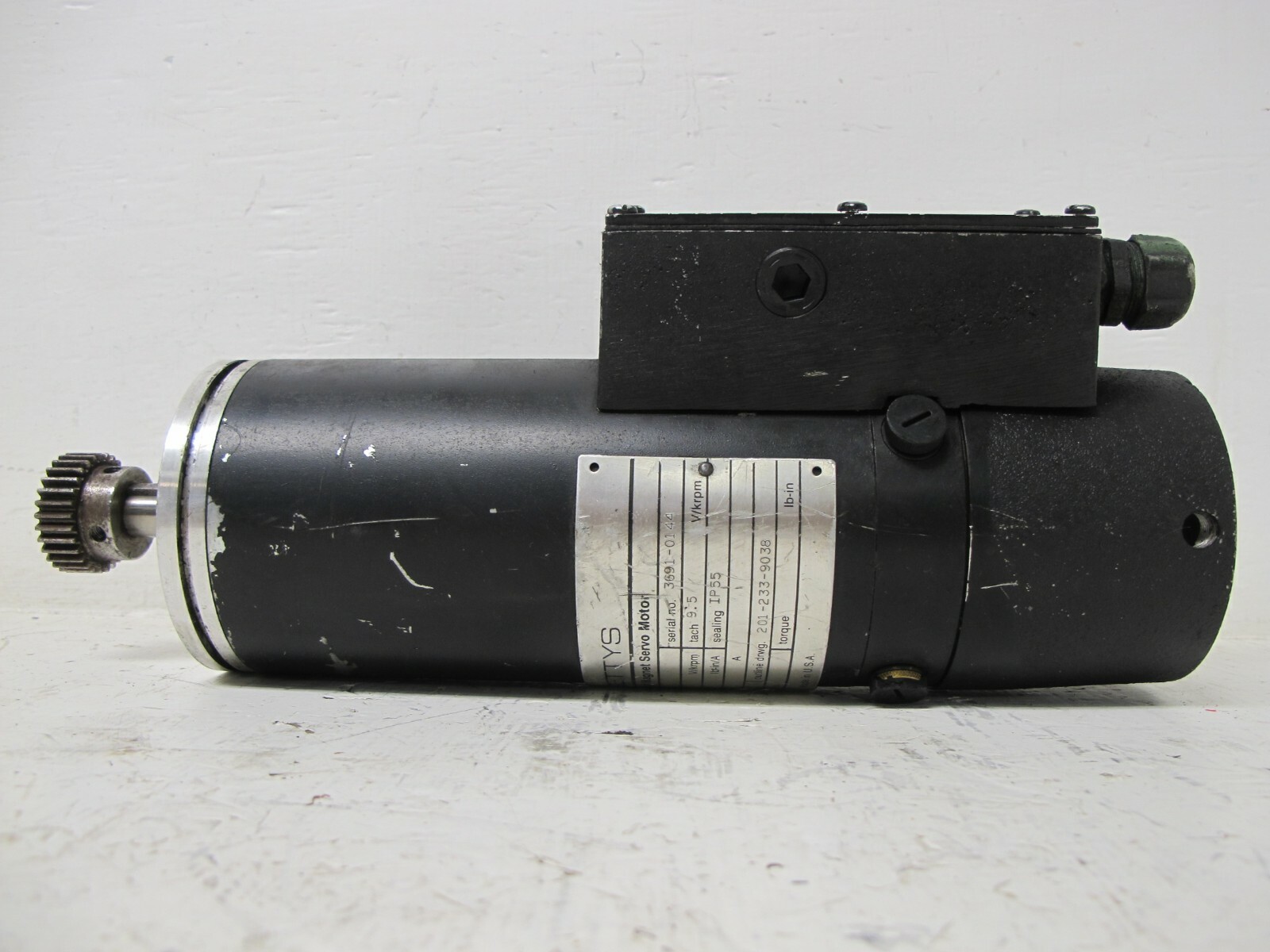 GETTYS Elwood 16-0143-19 DC Servo Motor 2500 RPM Permanent Magnetic ...