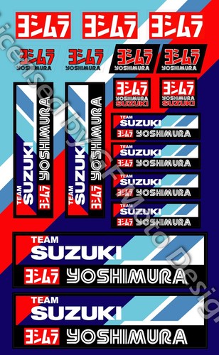 Suzuki GSXR Racing Team Motorcycle Decals Stickers GSX-R Yoshimura ...