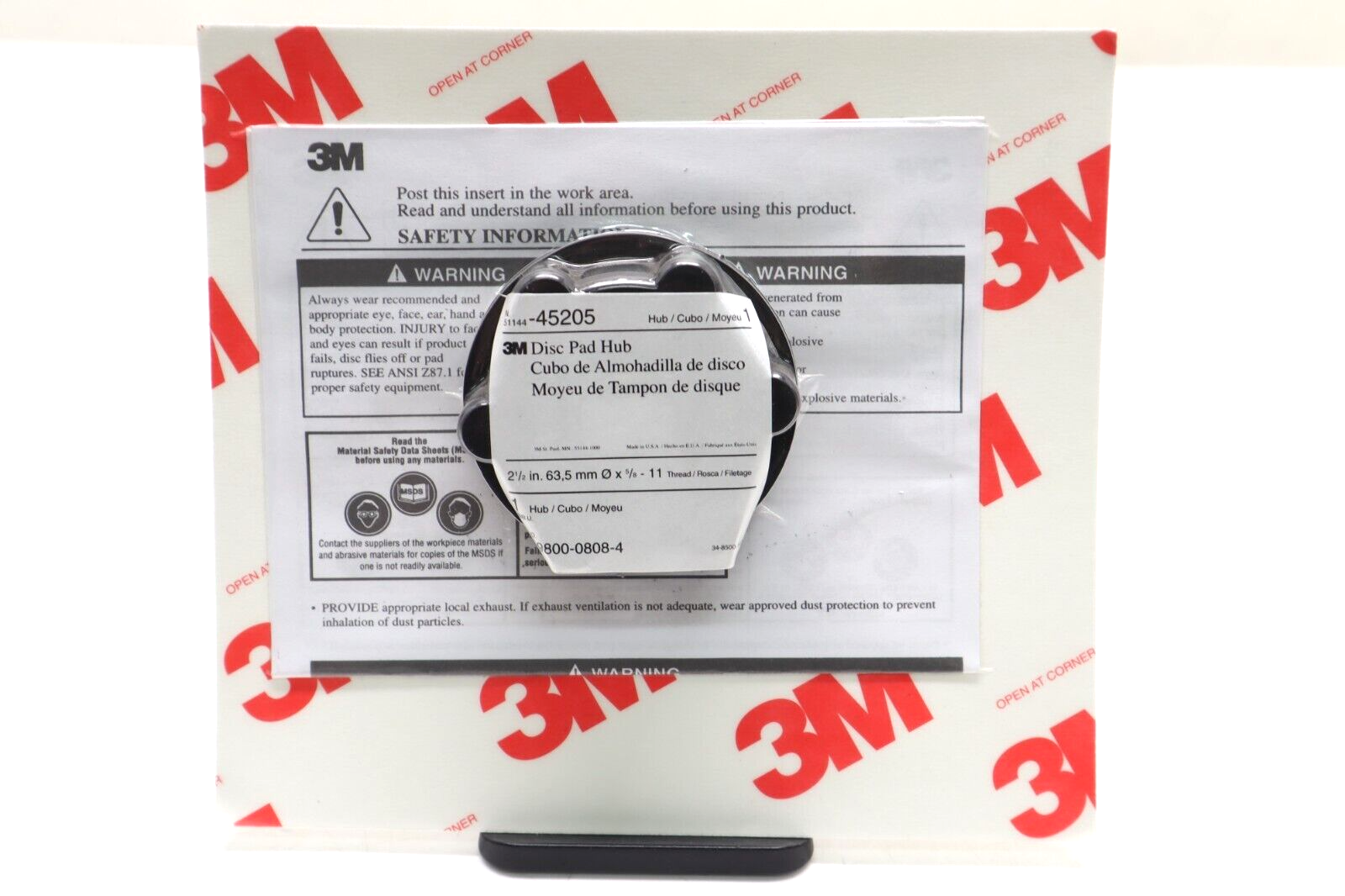 3M 45205 2-1/2X5/8-11 Disc Pad Hub - Package for sale online | eBay