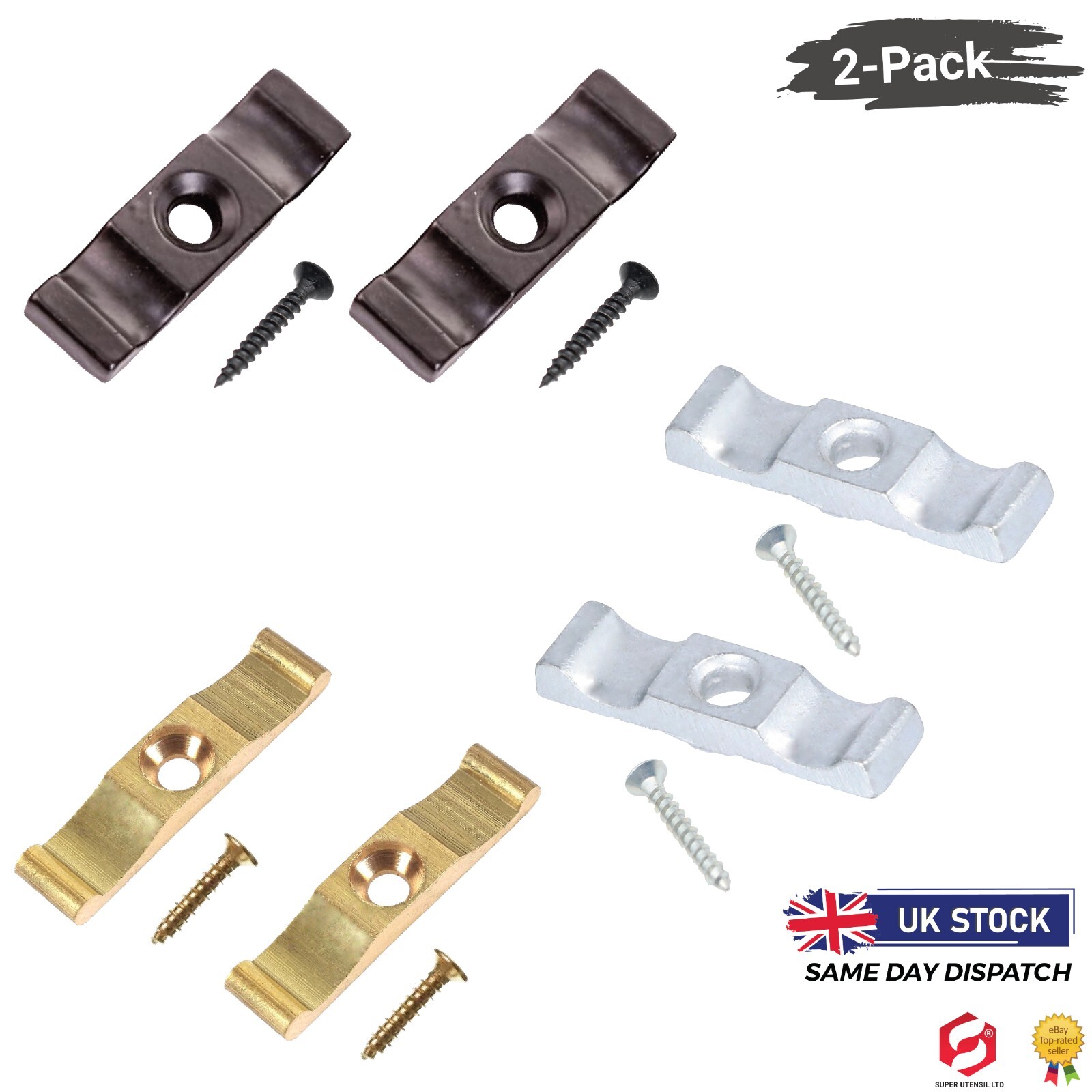 TURN BUTTON LATCH Thumb Catch Pair Gate Shed Door Rabbit Hutch 50MM 2pk ...