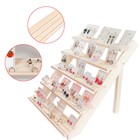 New 5-Tier Solid Wooden Jewelry Display Rack Earring Card Display ...