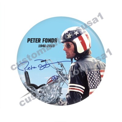 PETER FONDA TRIBUTE BUTTON - EASY RIDER - ACTOR - MOTORCYCLE ...