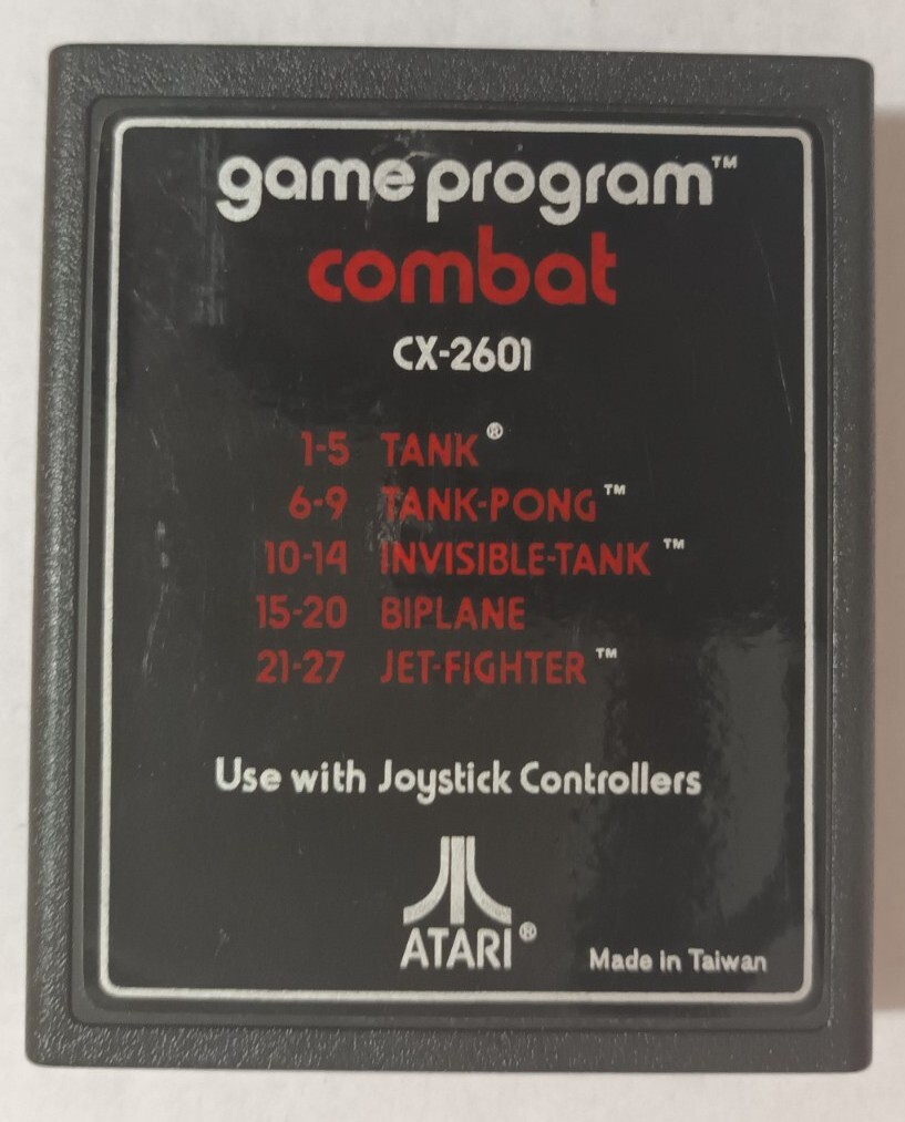 Combat (Atari 2600) Picture Label Game Cart Complete in Box w/ Manual ...