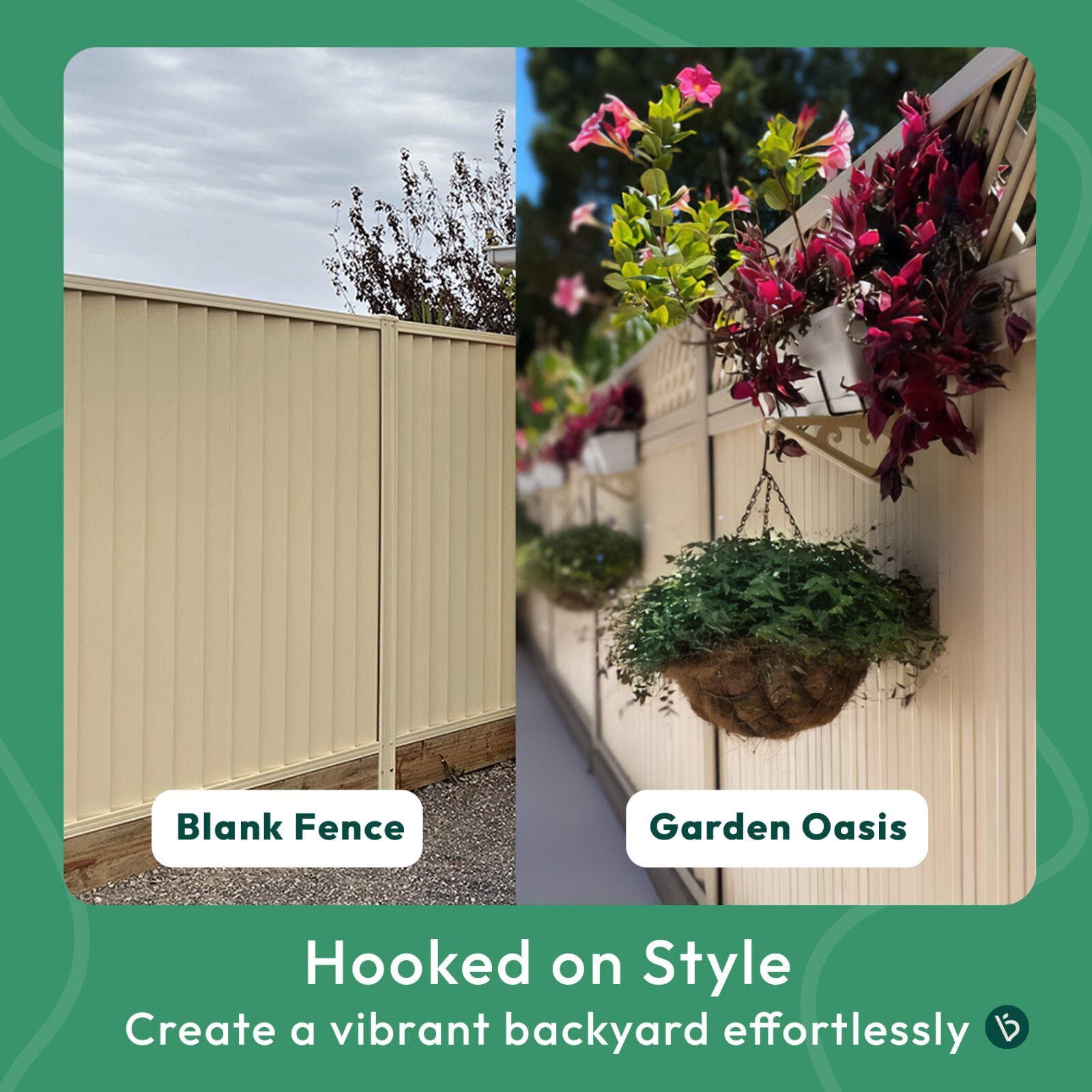 Andihooks Colorbond Fence Garden Hooks for Hanging Pot Basket ...