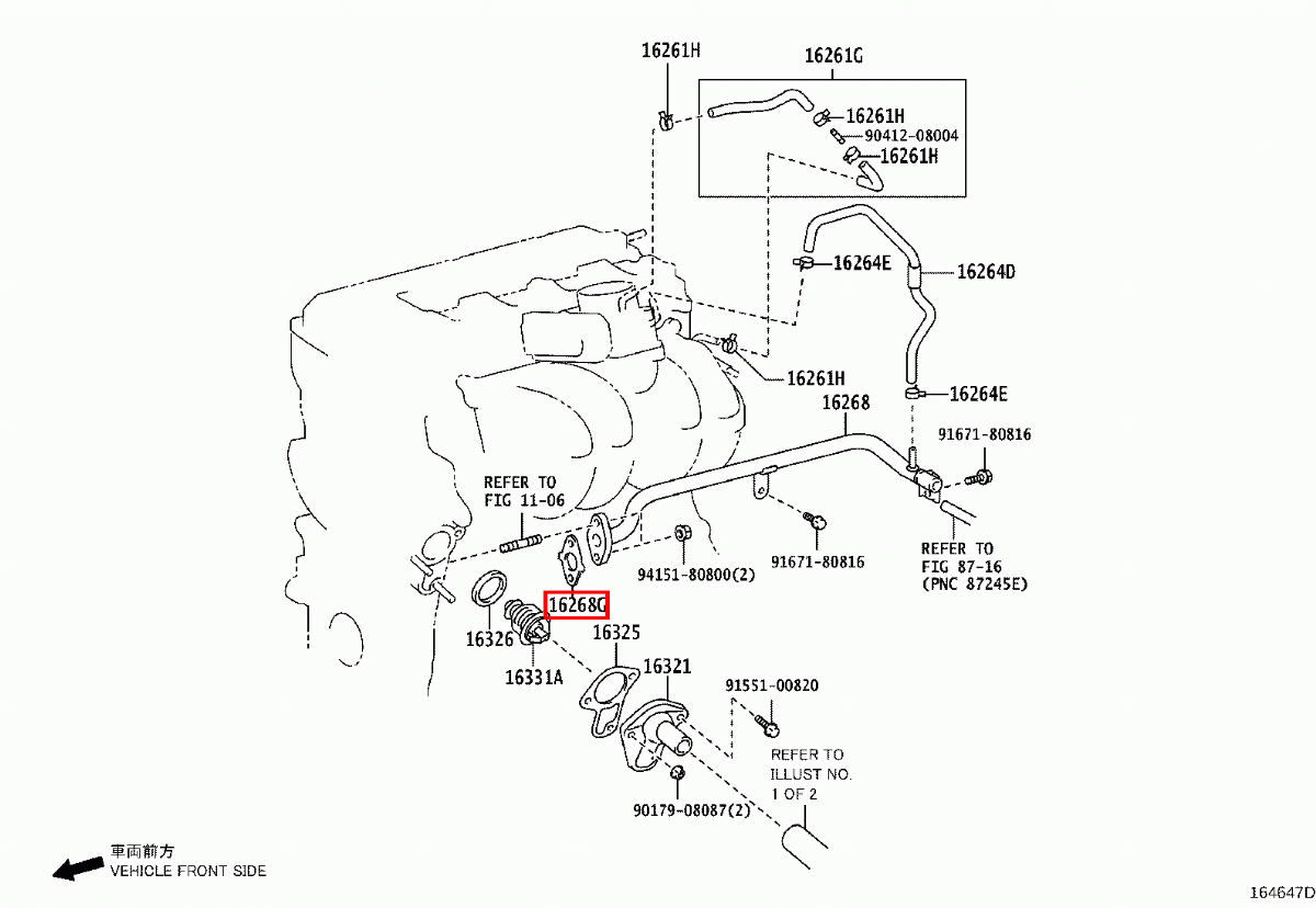 Genuine Hiace TRH223 TRH221 Hilux TGN10 2TR 1TR Coolant Bypass Pipe ...