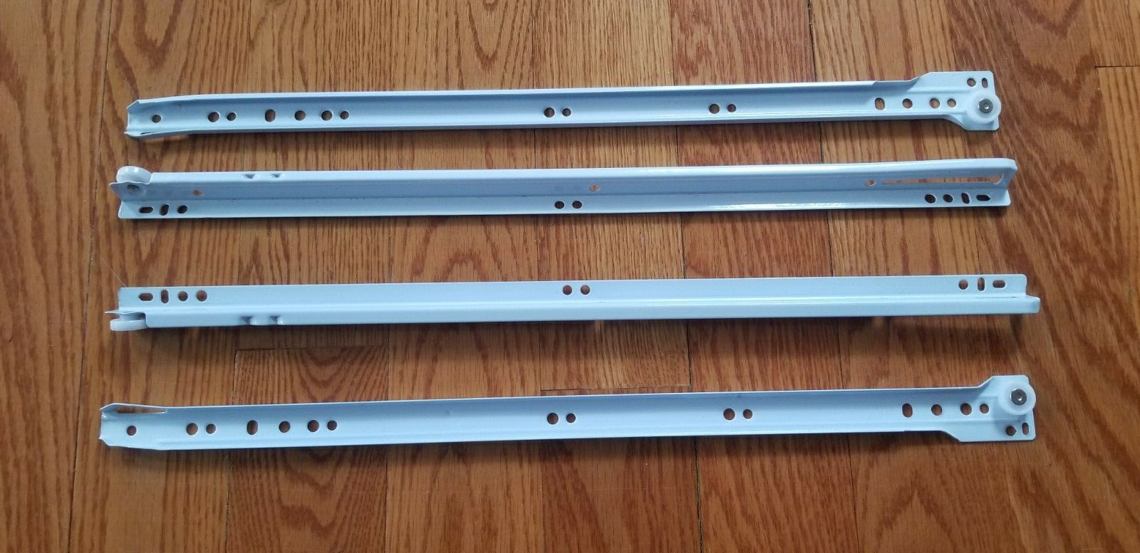 EPOXY SELF CLOSING WHITE DRAWER SLIDES 20" TWO PAIR FOR $1.50 | eBay