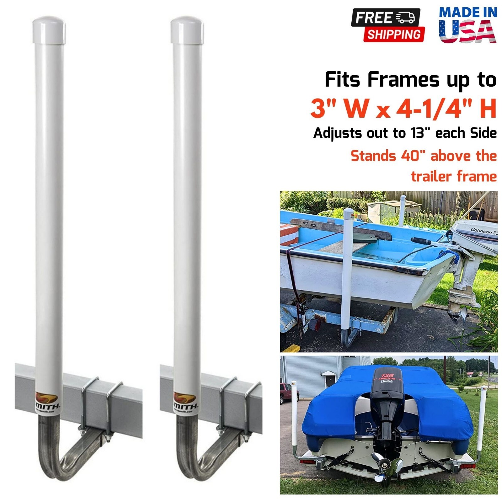Boat Trailer Guide on Post Pipe Guide Poles for Launching Loading ...