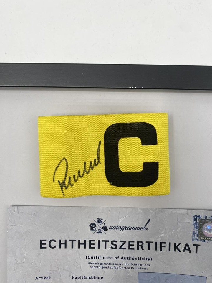 Captain's Armband Guido Buchwald Signed In Frame Germany Football ...