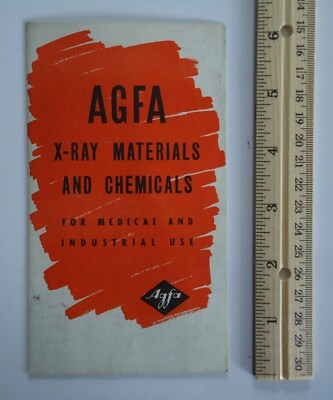 Agfa X-Ray Material & Chemicals Booklet Medical Industrial Vintage ...