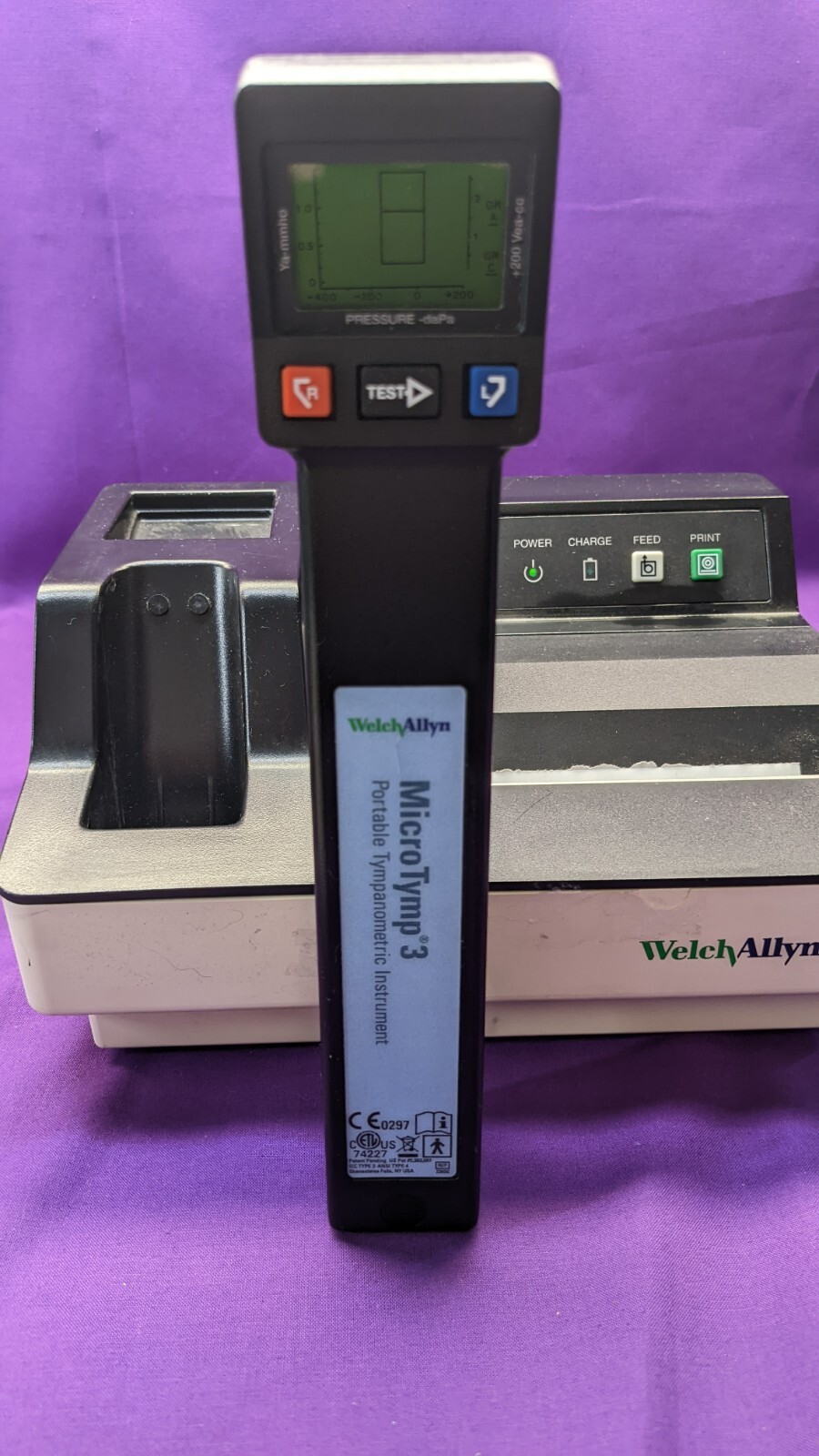 Welch Allyn MICROTYMP 3 23650 Tympanometer w/ Printer / Charger ...