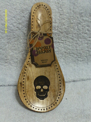 Wooden Skull Spoon Rest New By Spooky Season | eBay