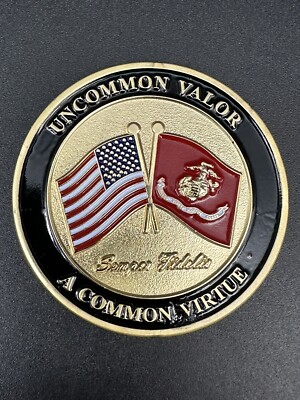 2" USMC "Uncommon Valor A Common Virtue" Marine Corps Challenge Coin | eBay