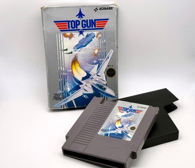 TOP GUN Nintendo NES Video Game w/ Box - Konami 1987 - Tested & Working ...