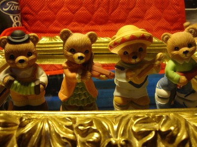 Lot (4) Vintage Homco Home Interior Bears~ Music Theme Bears 2.75" Tall ...