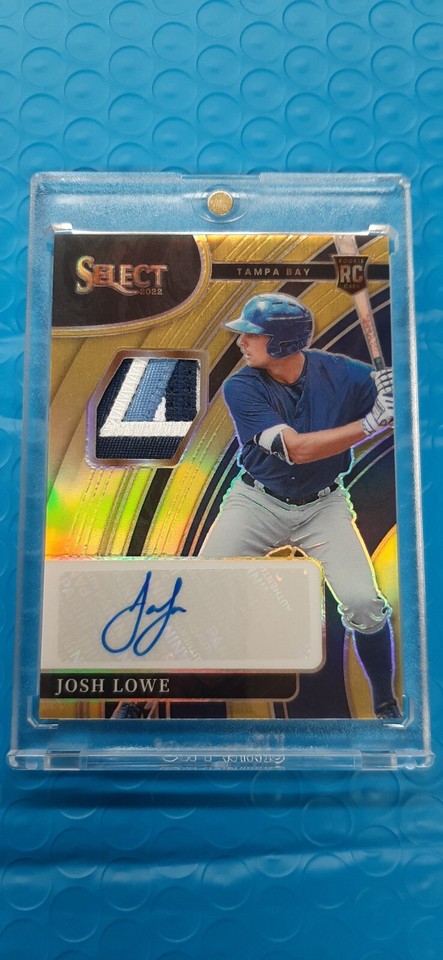 JOSH LOWE 2022 Select GOLD PRIZM RPA/10 Rookie Patch AUTO 4 Color Patch ...