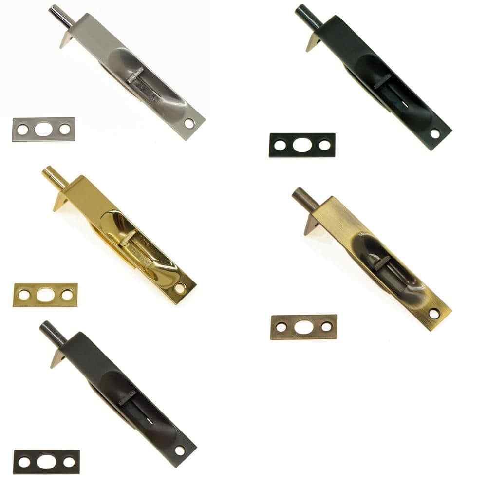 4 In. Solid Brass Flush Bolt With Square End In Oil-rubbed Bronze ...