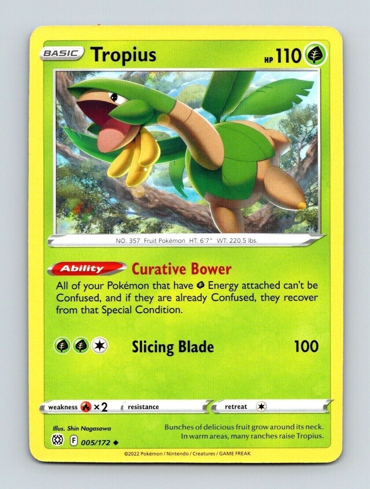 Tropius 005/172 Regular Uncommon Brilliant Stars Pokemon Trading Card ...