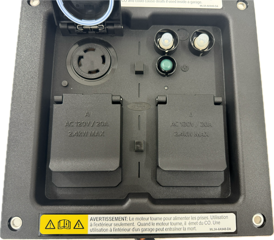 OEM NEW 21-24 Ford F-150 Truck Bed AC Plugs Outlet Socket Door Cover ...