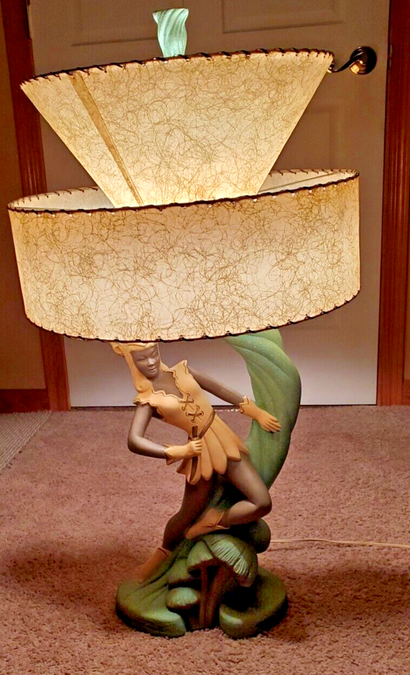 Vintage Peter Pan Robin Hood Plaster Lamp Colonial Arts Mid Century | eBay