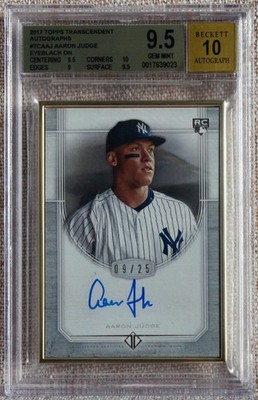 2017 Topps Transcendent - Aaron Judge Gold Frame Rookie Autographs RC ...