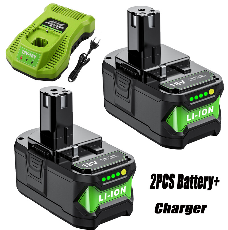 For RYOBI P108 Battery 18V High Capacity 18Volt Lithium-Ion 12.0Ah 6 ...