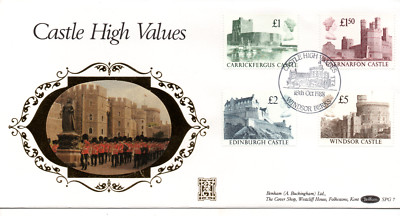 GB 1988 Castles High Value Benham 22ct Gold FDC Windsor PMK SPG7 ...