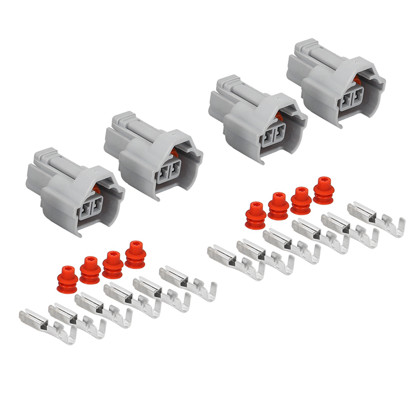 For Nippon Denso 2-Pin Fuel Injector Connector Plug Clip Kit 90980 ...