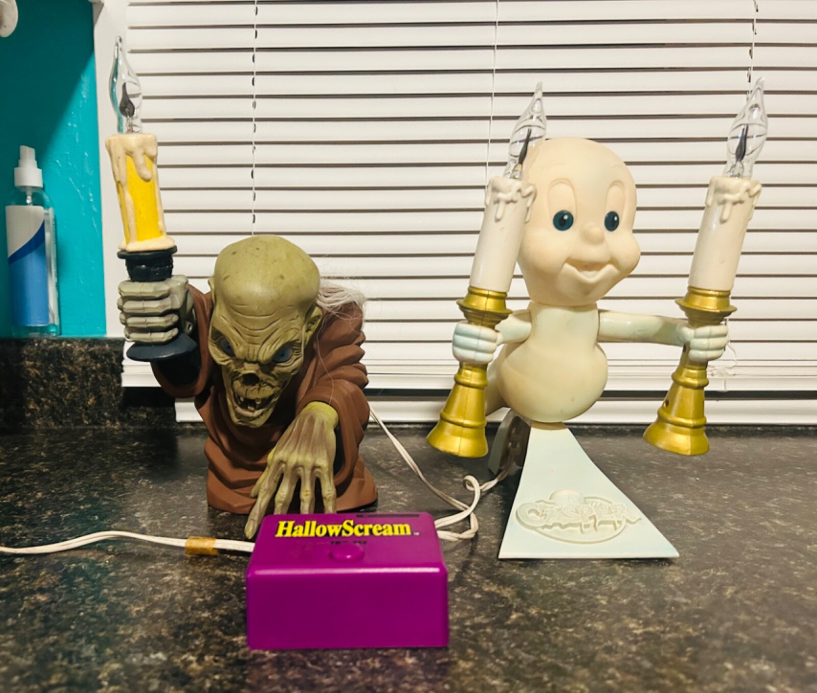 trendmasters crypt keeper / casper candleabras with super rare try me ...