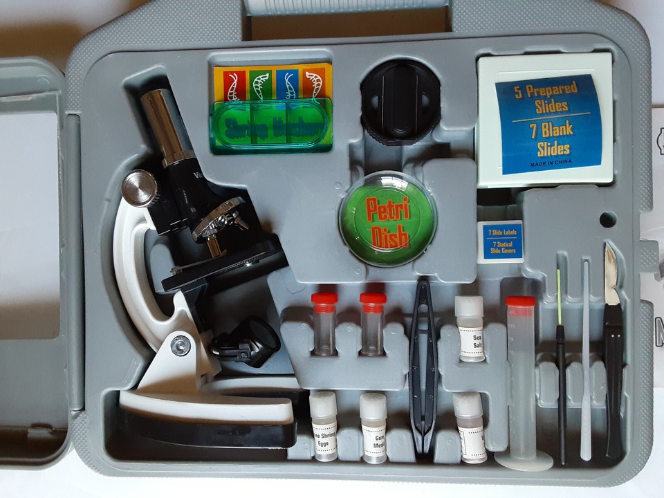 Vivitar 28 Piece Microscope Set 100/400/900x Magnification Science Toy ...