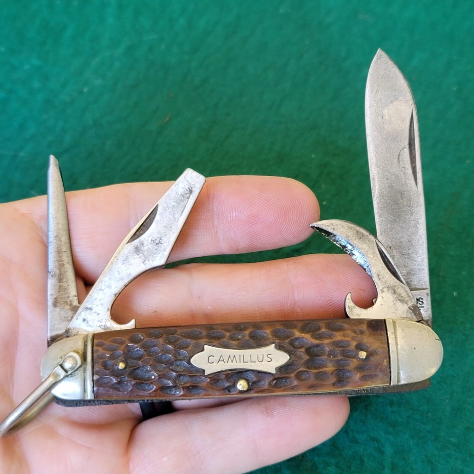 Old Vintage Camillus New York Scout Camp Utility Folding Pocket Knife | eBay