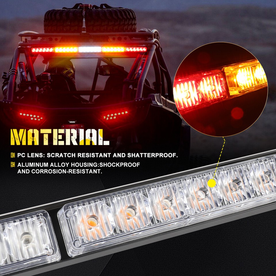 30"inch UTV Rear LED Chase Light Bar Reverse For 2020-2025 Polaris RZR ...