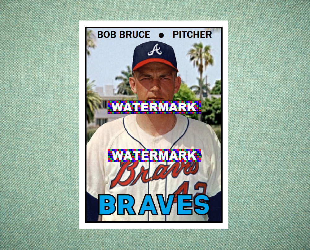 Bob Bruce Atlanta Braves 1967 Style Custom Baseball Art Card | eBay