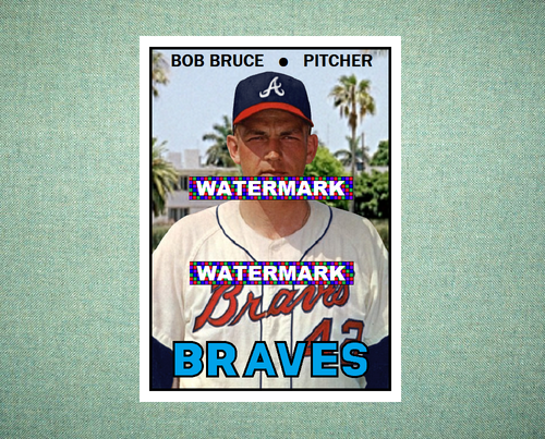 Bob Bruce Atlanta Braves 1967 Style Custom Baseball Art Card | eBay