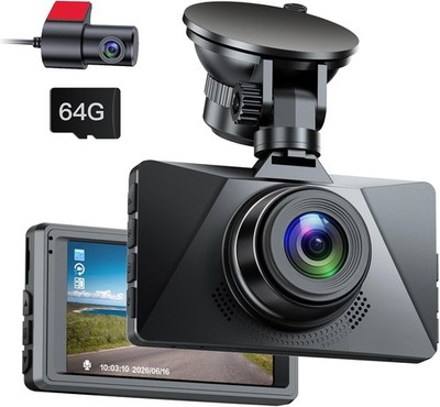 Range Tour Car Dash Cam Front and Rear, 64G Card Included, FHD 1080P ...