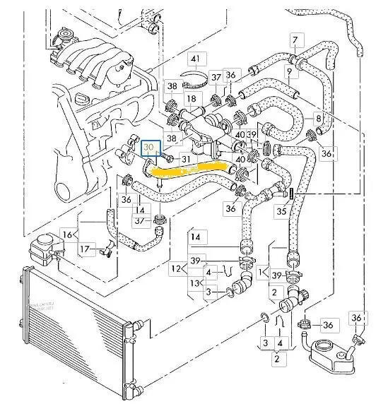 Coolant pipe 06A122481 compatible with Audi, Seat, Skoda, VW. Stainless ...