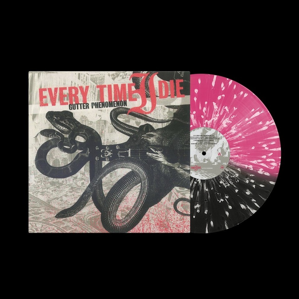 EVERY TIME I DIE Gutter Phenomenon Hot Pink & Black w Splatter Vinyl LP ...