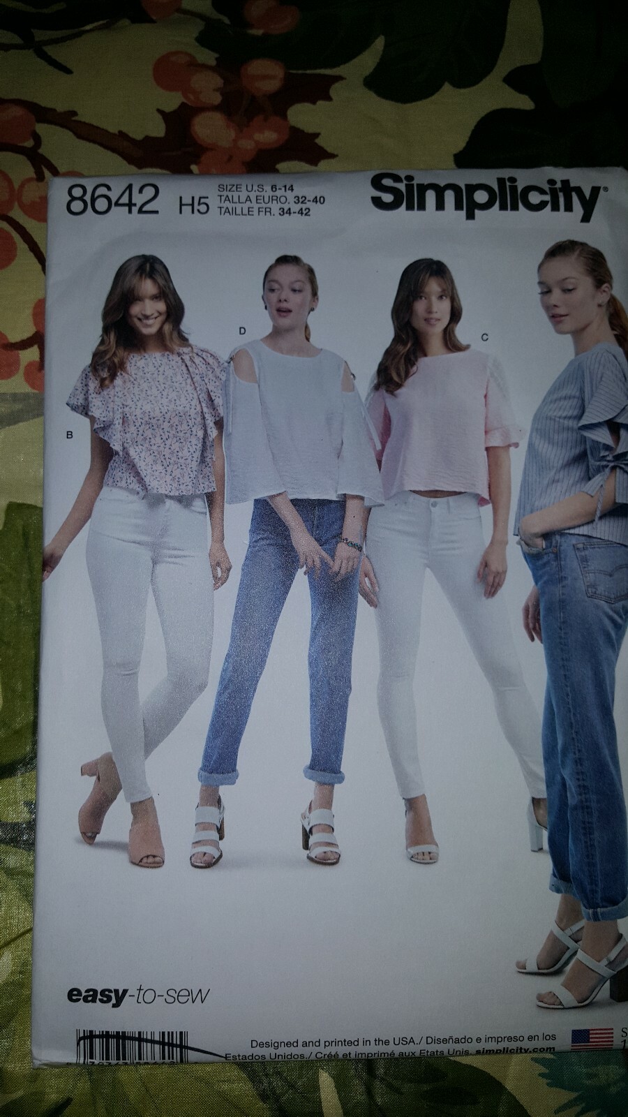 Simplicity Pattern 8642 Cold Off The Shoulder Top Sizes 6 8 10 12 14 ...