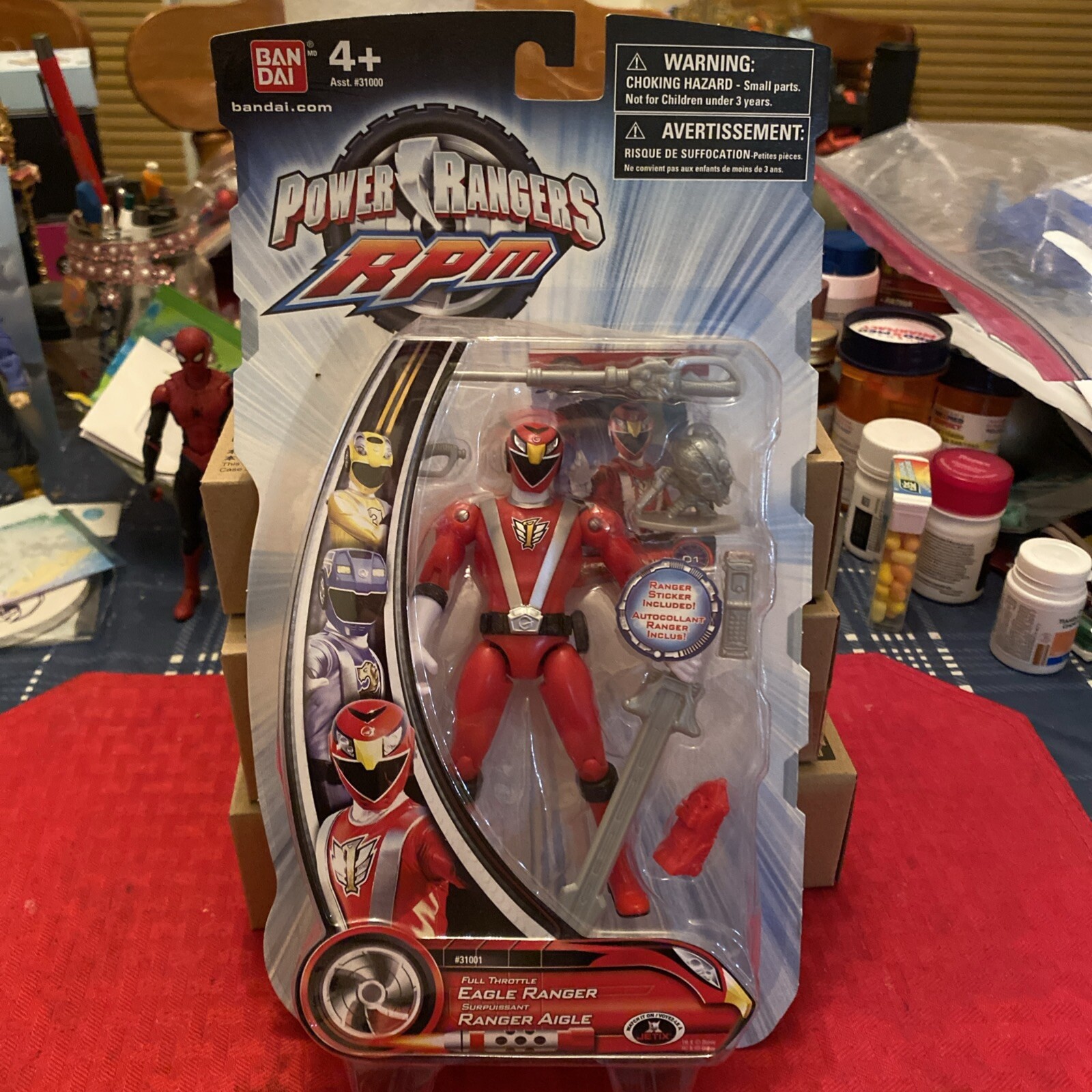 Power Rangers RPM Throttle Red Eagle Ranger 2009 Bandai Action Figure ...