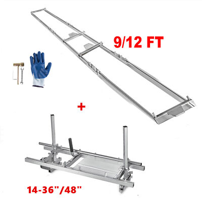 Portable Chainsaw Mill Aluminum Steel Planking Lumber+9FT Rail Mill ...