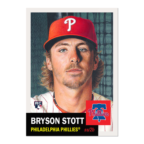 Philadelphia Phillies Rookie BRYSON STOTT Living Card#561, Facsimile ...